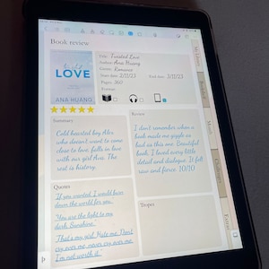 Digital Reading Journal, Reading Log, Book Tracker, Reading List ...