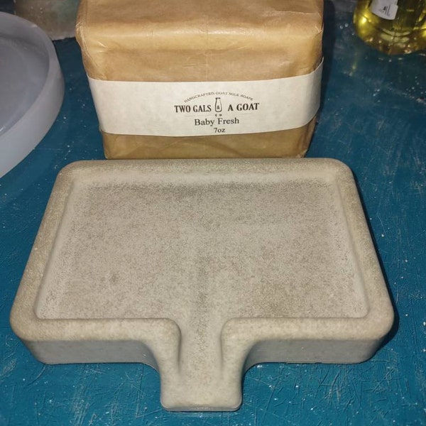 Silicone Soap Dish Mold, Soap Dispenser With Drain, Concrete Soap Dish ...