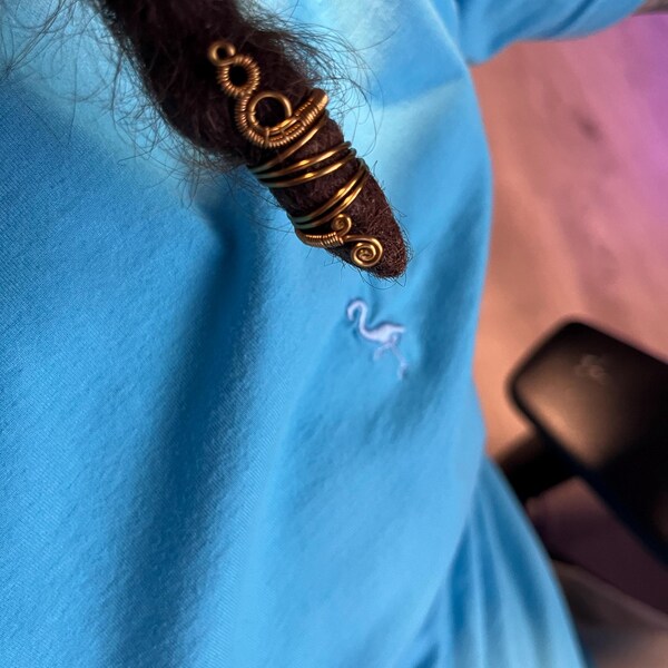 Feather Dreadlock Accessory, Dread Bead, Loc Jewelry, Gold Dread ...