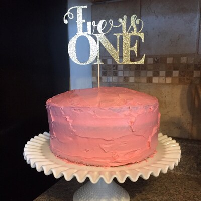 Any Name One Cake Topper Cake Decoration Glitter Party - Etsy