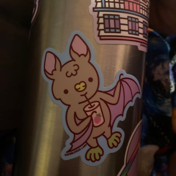 Fruit Smoothie Bat Vinyl Sticker - Indoor/outdoor Die Cut Vinyl Sticker ...