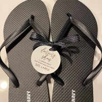 Flip Flop Favor Tags, Flip Flop Size Tags, Wedding Favor Tags, Pick ...