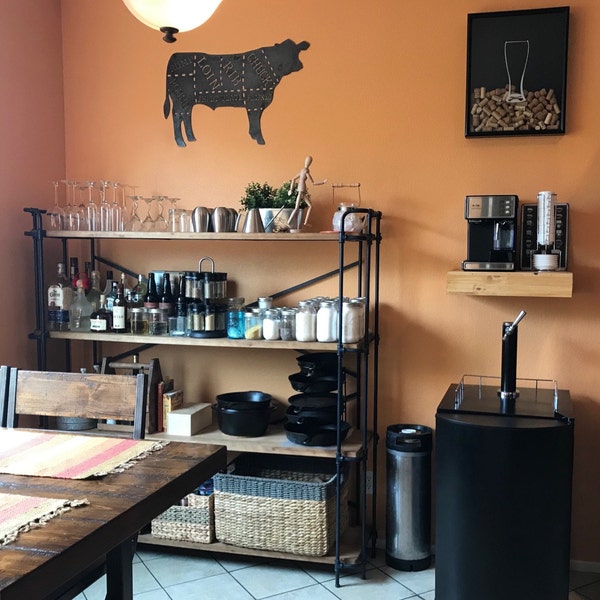 Beef Cuts Metal Sign - Kitchen Cow Decor - Butcher Shop - Steer Wall ...