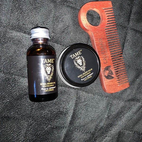 Hand Crafted Caveman® Beard Oil Mens Beard Conditioner, FREE Wooden ...