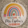 Rainbow Teacher Sign, Kindergarten Teacher Sign for Classroom ...
