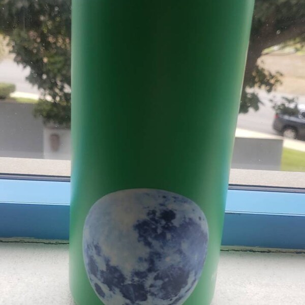 Moon Sticker | Full Moon Vinyl Sticker for Laptop | Car Decal Full Moon ...