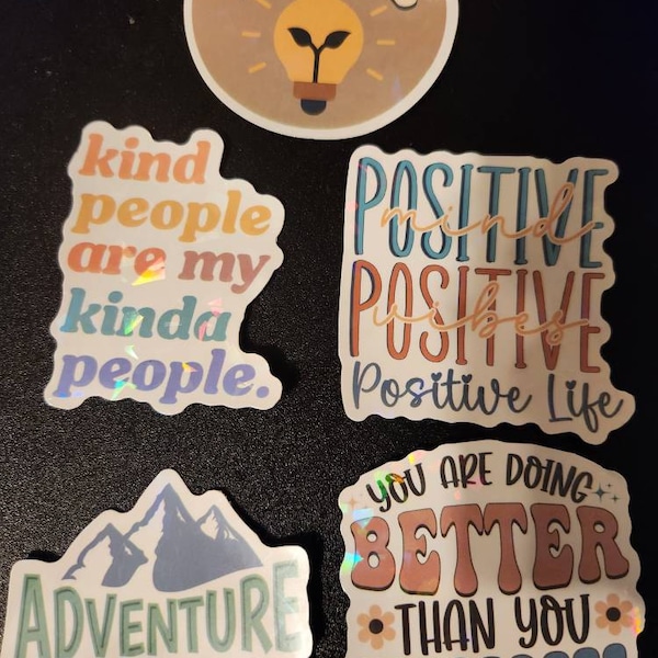 Boho / Aesthetic Quote Sticekers, Vinyl Motivational Stickers for ...