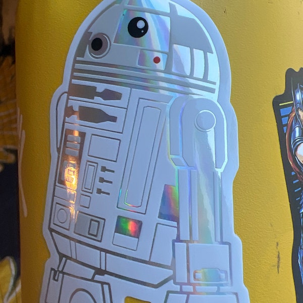 R2D2 Holographic Droid Sticker/ Star Wars Disney Laptop Stickers/mickey ...