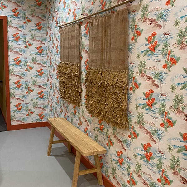 Large Raffia Wall Backdrop | Bohemian Bedroom Tapestry | Natural Living ...