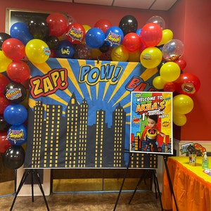 Super Hero Photo Booth Frame Digital File | Etsy