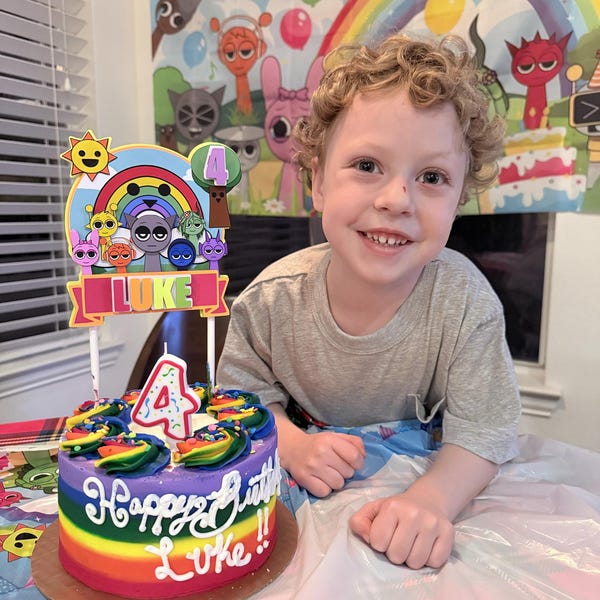 Sprunki Cake Topper | Sprunki Birthday Decoration | Sprunki Party ...