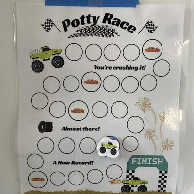 Monster Truck Potty Training Chart, Printable Potty Training Chart ...