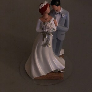 Stylized Dancing Wedding Cake Topper Figurine Bride an Groom - Etsy