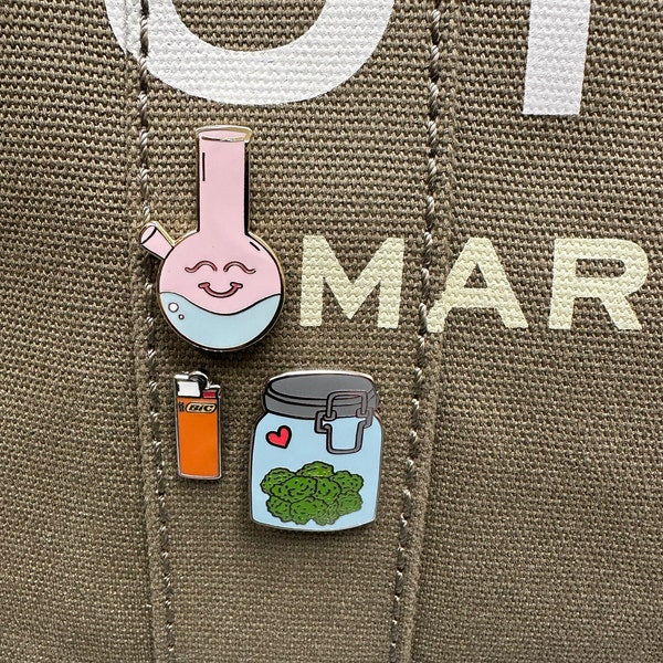 Nug Jar Weed Enamel Pin - Etsy
