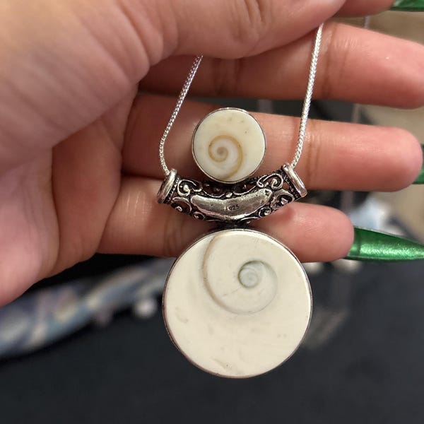 Shiva Eye Shell Pendant, Shiva Eye Shell Gemstone Pendant, Moon Style ...