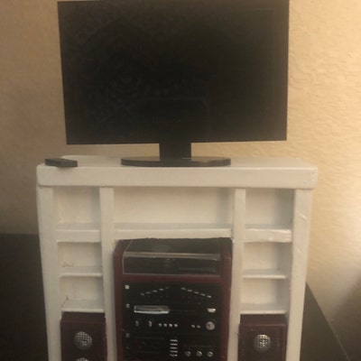 Dollhouse Stereo System With Turntable Record Player Retro Style 1:12 ...