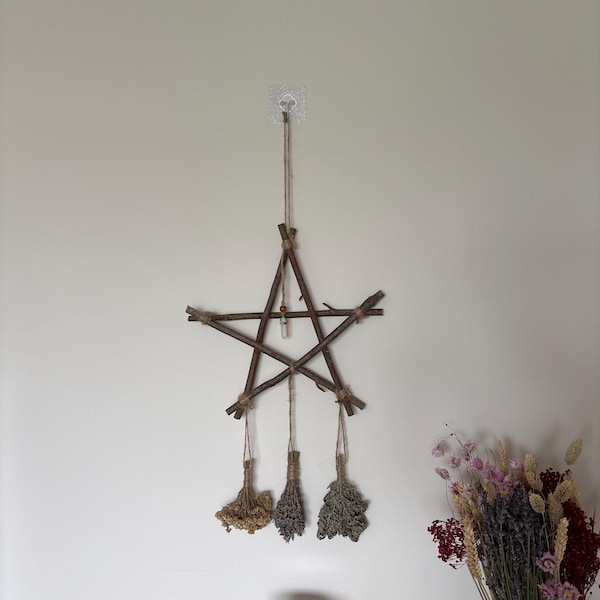 Pentacle of Protection, Door Wreath, Witch Wreath, Decor Wiccan ...