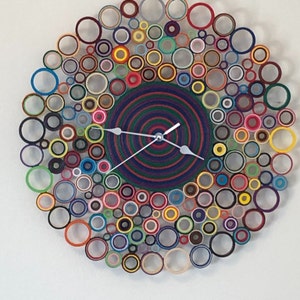 Wall Clock, Paper Clock, Colorful Clock, Custom Clock for Wall, Kids ...