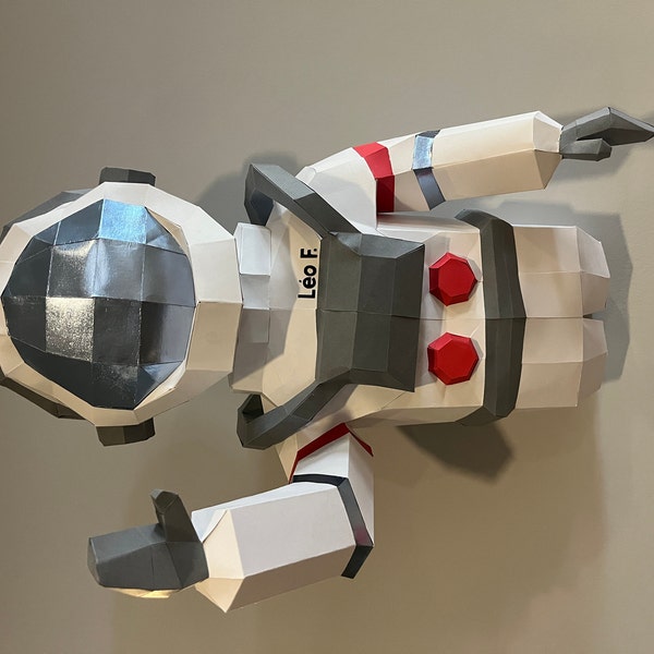 Paper Craft Astronaut, SVG PDF, Spaceman 3D Paper Model, Paper Craft ...