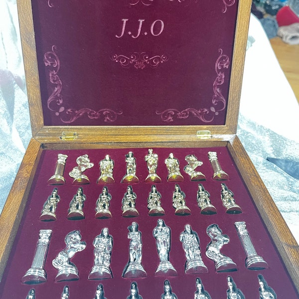 Personalized Wooden Chess Set, 5 Year Anniversary Gift for Husband ...