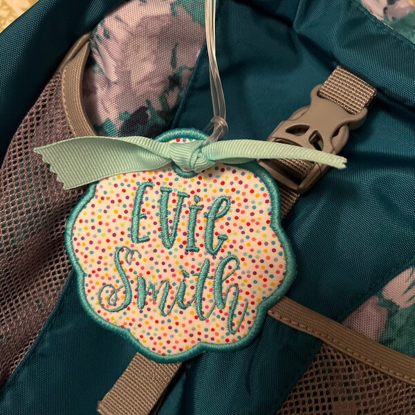 Backpack Name Tag Bag Tags Luggage Tag Fabric Name Tag Fabric ...