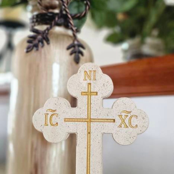 Orthodox Standing Cross, - Made of the Limestone, Religious Gift - Etsy