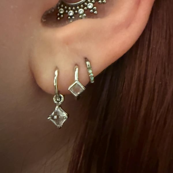 NEW ‣ Dido 14K Solid Gold Bead Charm Double Chain Attachment • 14K Gold ...