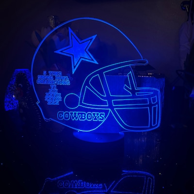 Dallas Cowboys, LED Football Sports Fan Lamp, Custom Made Night Light ...