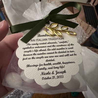 50 Italian Bombonieraconfetti Wedding Favors candy Coated Almonds ...