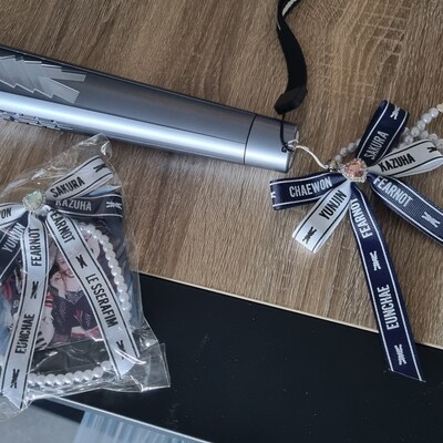 SEVENTEEN SVT Caratbong Ribbon Bow Keychain Pendant Light Stick Lanyard ...