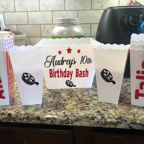 Personalized Popcorn Set /personalized Popcorn Tub/ Party Favors ...