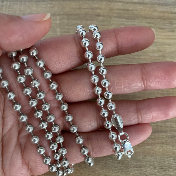 925 Sterling Silver Rope Chain Necklace, 1mm 1.5mm 2mm 2.5mm 3.5mm 4 ...