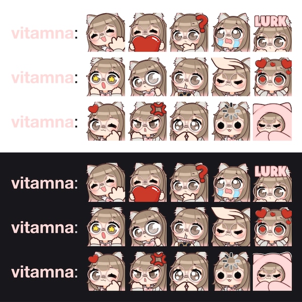 Pink Kirby Emotes (10 Pack) for Twitch, Youtube, Discord | Cute ...