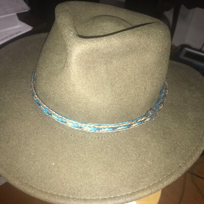 Horsehair Hat Band Elegant Cinnamon-turquoise Cowboy Hat - Etsy