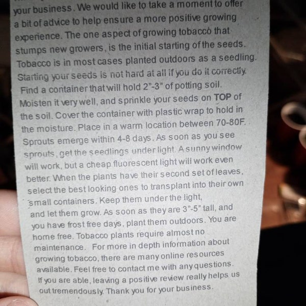 Chewing Tobacco Seed Pack- 3 Varieties for Chew & Dip 3,000+ Seeds - Etsy