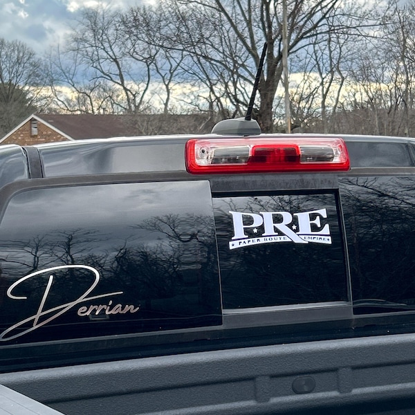 Custom Name Signature Banner- Car & Truck Decal Sticker - Etsy