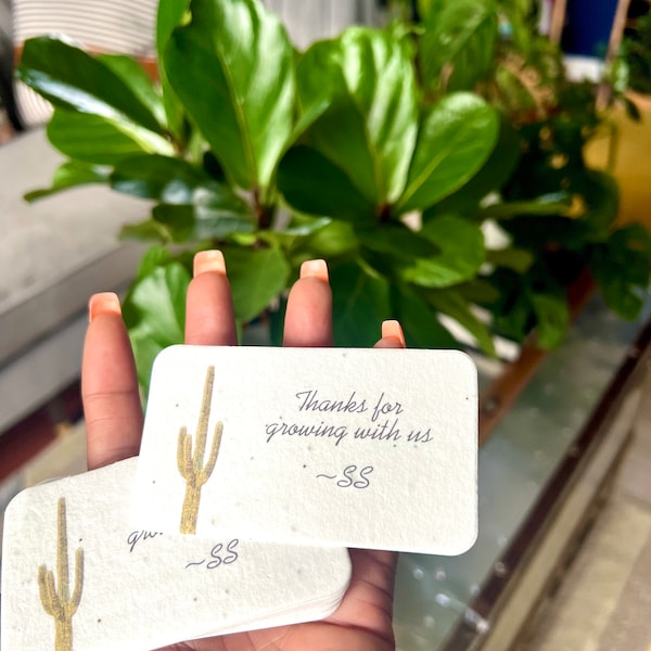 Custom, Personalized Seed Paper Card With Planting Instructions ...