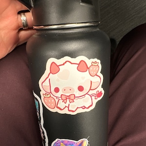 Kawaii Pumpkin Cow Matte Vinyl Sticker Stickers Fall Autumn - Etsy