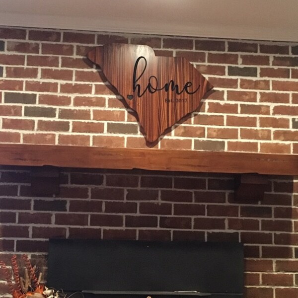 South Carolina SC State Flag ,wood Sign, Wall Hanging With Palmetto ...