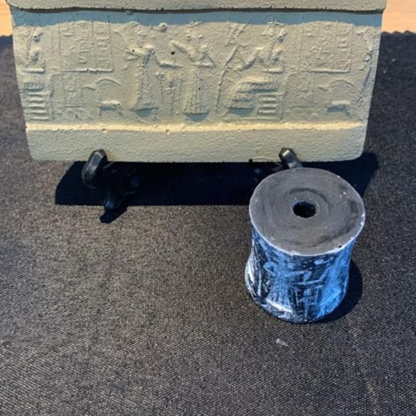 Hash-hamer Sumerian Cylinder Seal and Impression Third Dynasty of Ur ...