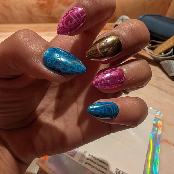 Fourth Wing Inspired Nails; Dragon Nails - Etsy