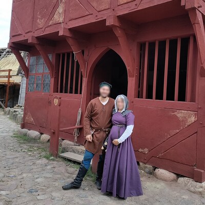 Medieval Veil, Medieval Wimple, Medieval Circular Veil, Linen Veil ...