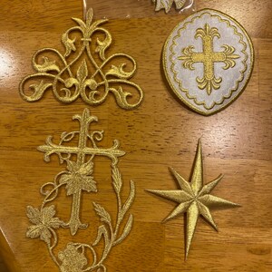 Nativity Star- Christmas Star - Crafts - Yellow Gold Embroidered Iron ...