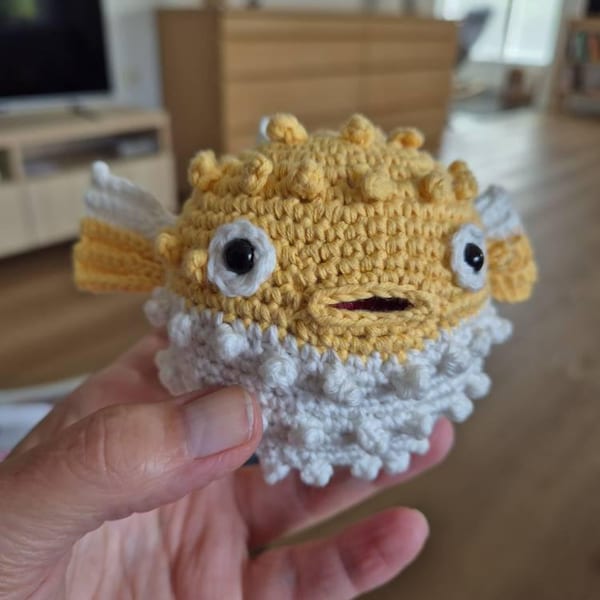 Pufferfish Crochet Pattern PDF, Amigurumi Fish Toy Tutorial, Sea Animal ...