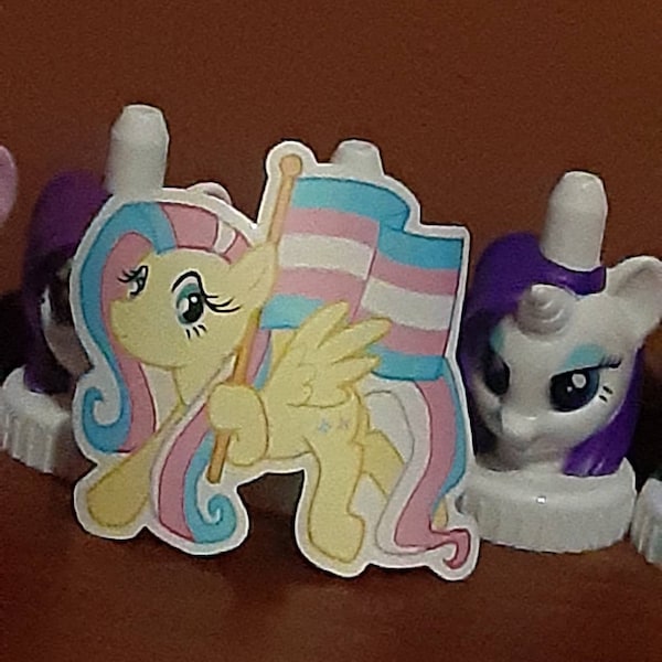 My Little Pony LGBTQ+ Pride Flag Stickers - Gay Rainbow Dash, Bi Rarity ...