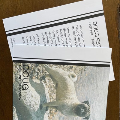 Personalized Dog or Cat Wine Label With Custom Story on the Back Gift ...