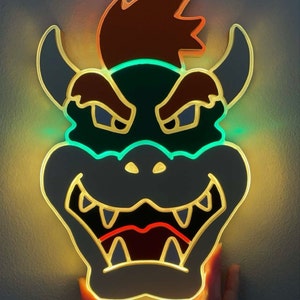 WASD Keys Edge Lit LED Sign , Neon Like , LED , Arcade , Light-up ...