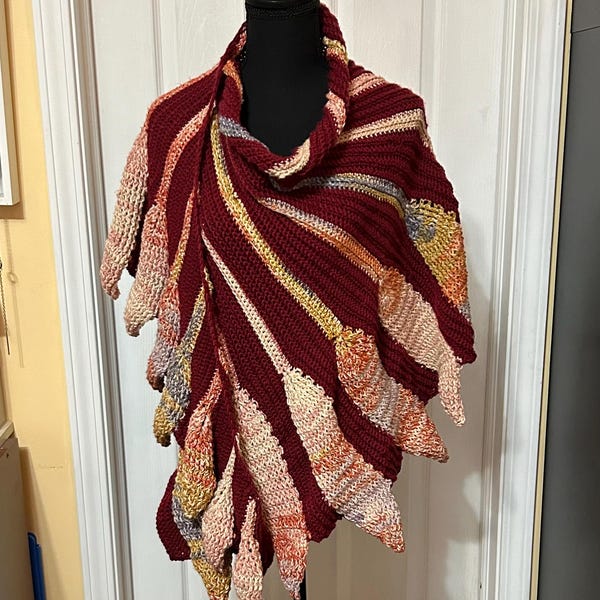 CROCHET PATTERN: Embossed Phoenix Vortex Shawl - Permission to Sell ...