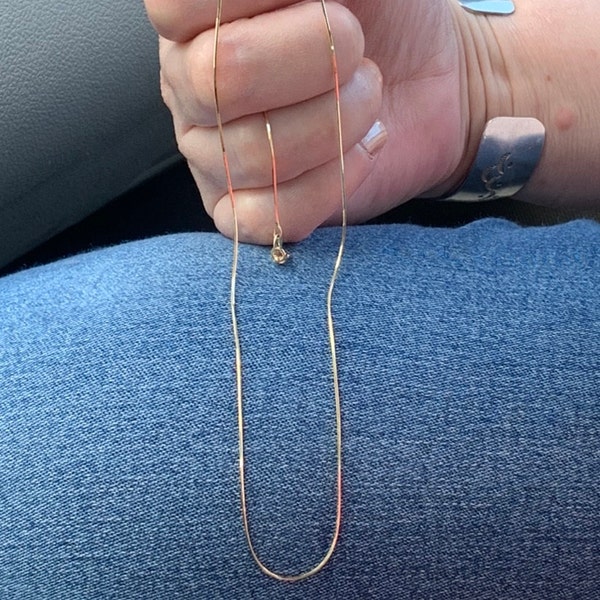 14kt Yellow Gold Square Snake Chain Necklace Chain 16",18",20",22",24 ...