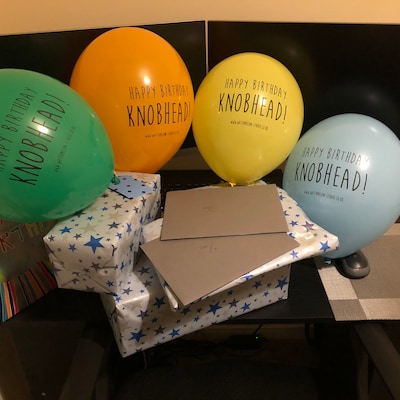 Birthday Balloons Happy Birthday Prick Rude Balloons Swearing Balloons ...